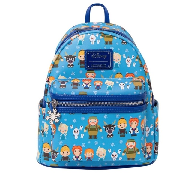 Loungefly | Bags | Loungefly Disney Frozen Chibi Aop Mini Backpack New ...